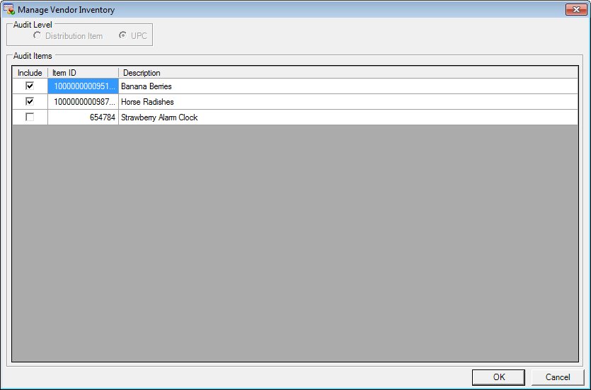 Manage Vendor Inventory