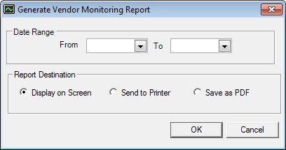 Generate Vendor Monitoring Report